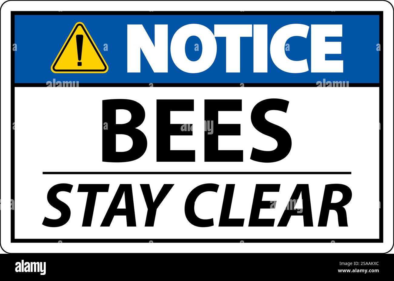 Caution Sign Bees - Stay Clear Stock Vector Image & Art - Alamy