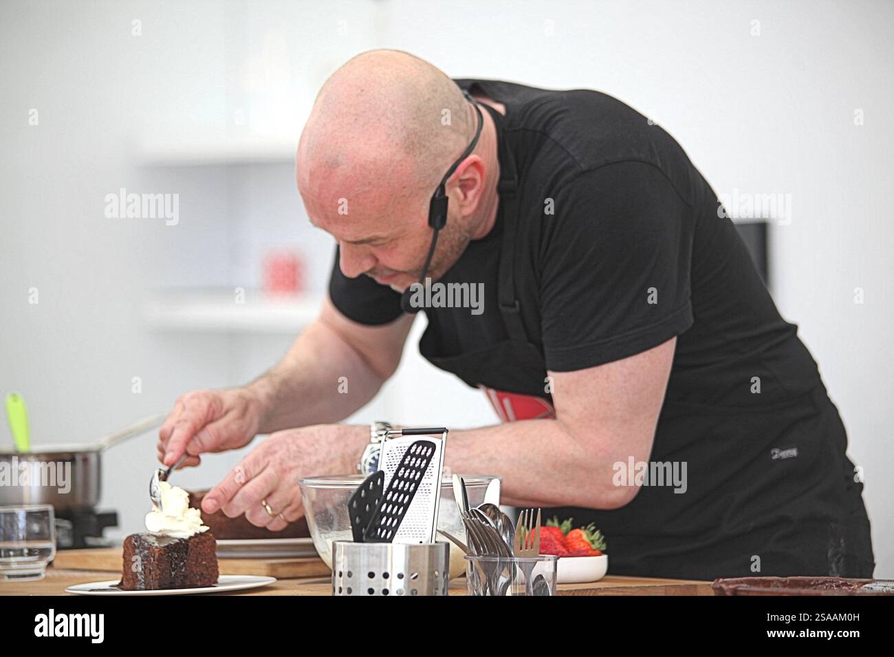 Chef Simon Rimmer giving a cookery display 22nd June 2019 Stock Photo ...