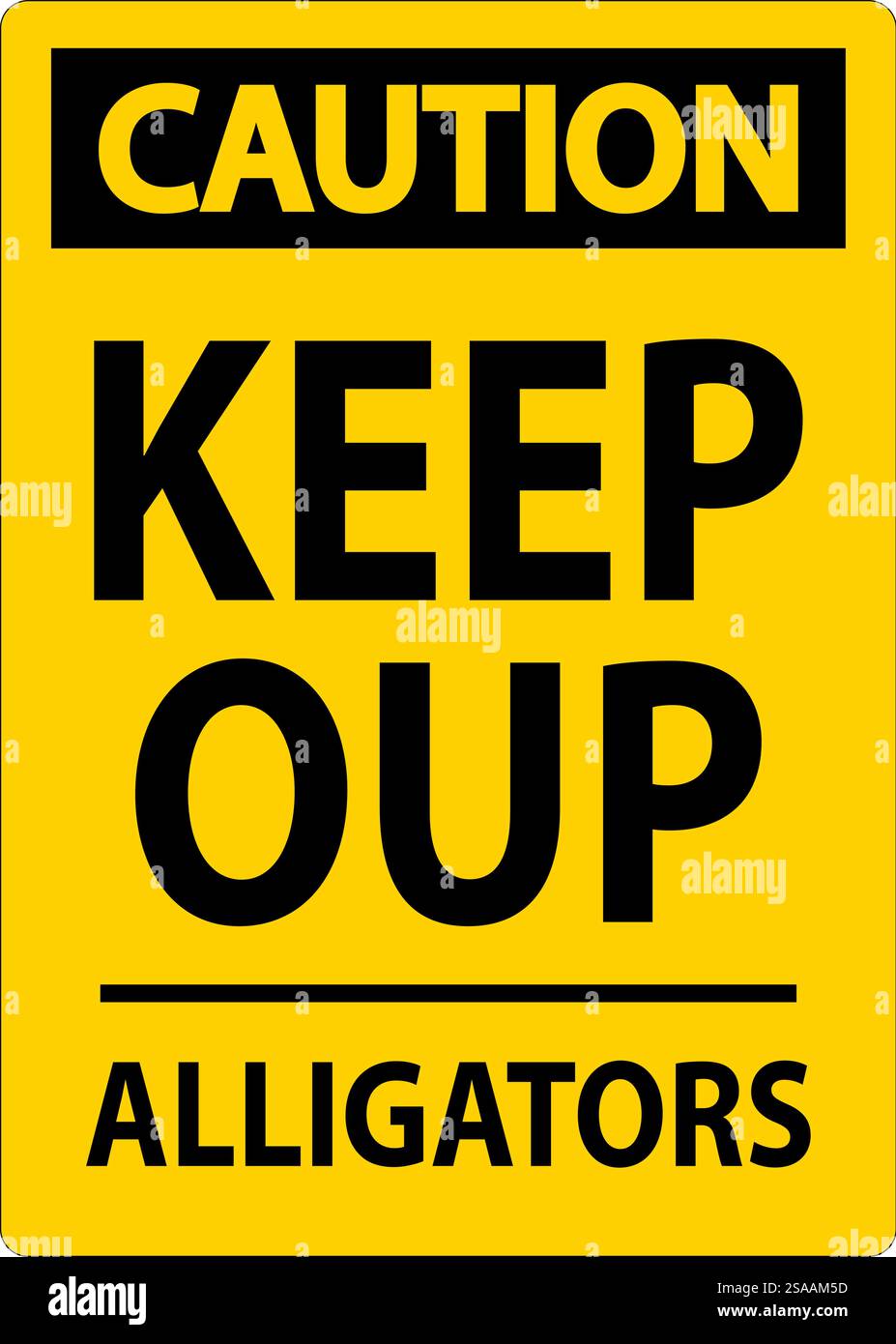 Alligator Warning Sign: Danger Keep Out - Alligators Stock Vector Image ...