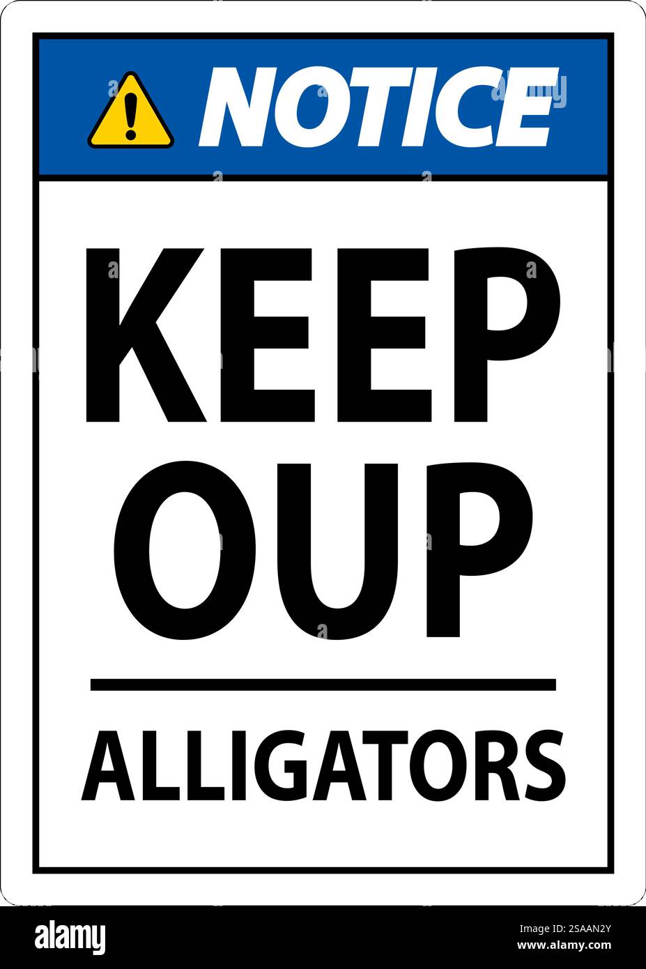 Alligator Warning Sign: Danger Keep Out - Alligators Stock Vector Image ...