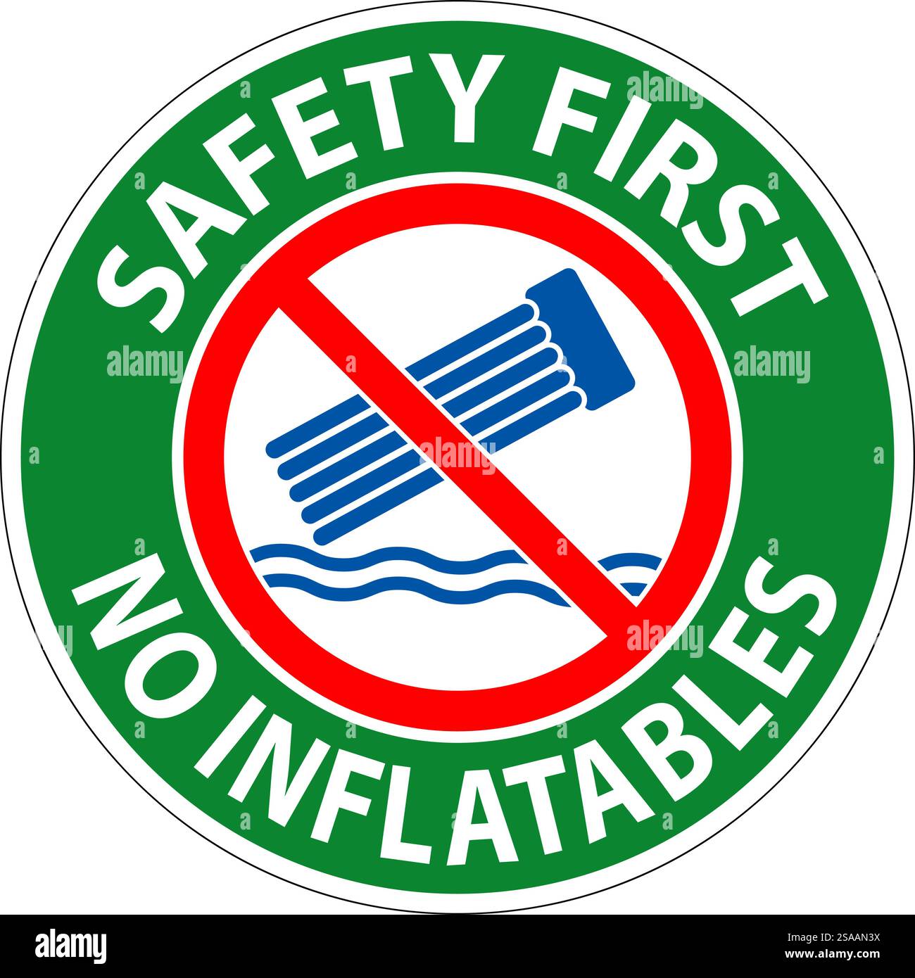 Water Safety Sign Attention, No Inflatables Stock Vector Image & Art - Alamy