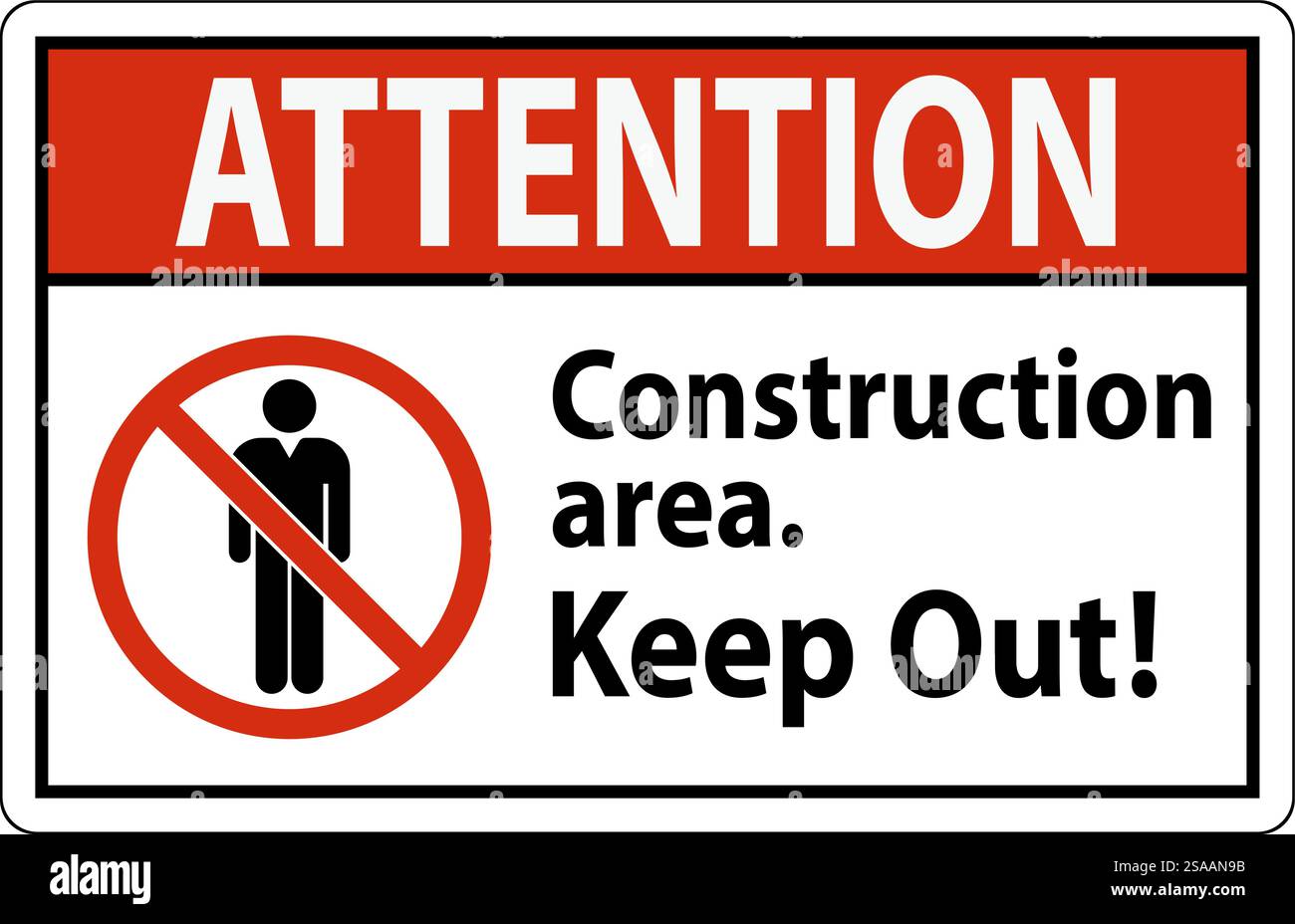 Attention Sign Construction Area - Keep Out Stock Vector Image & Art ...