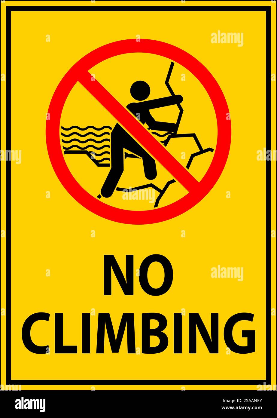 Do Not Climb Sign, No Climbing Stock Vector Image & Art - Alamy