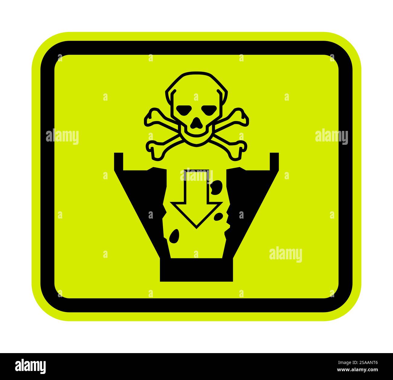Danger Sign Open Pit Proceed With Caution Stock Vector Image & Art - Alamy