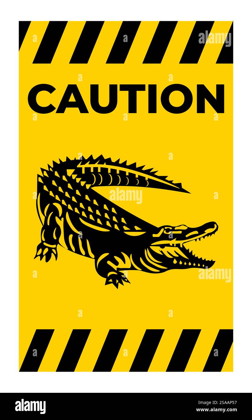 Alligator Sign, Alligator Area Sign Stock Vector Image & Art - Alamy