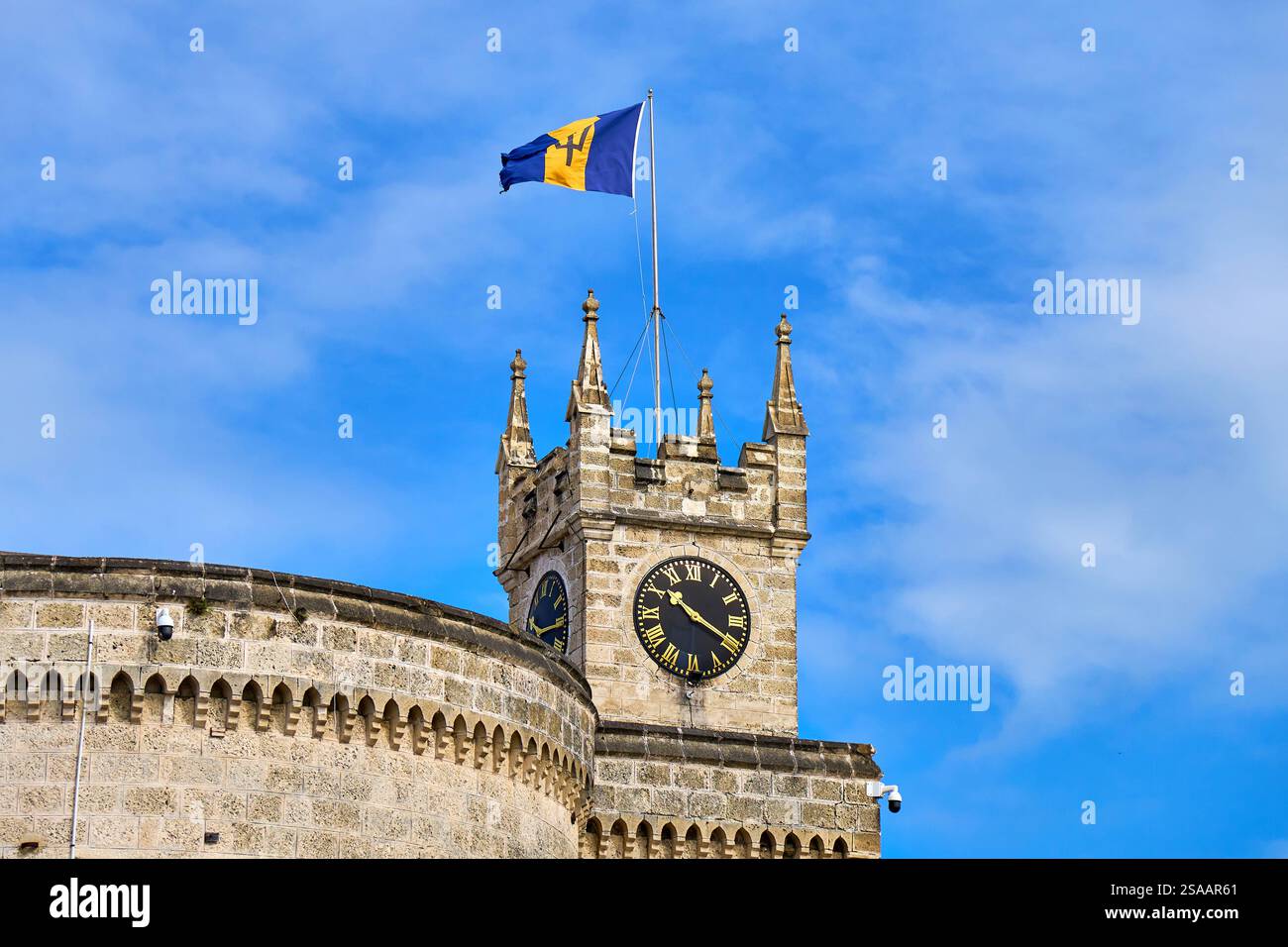 Bridgetown, Barbados, Caribbean - January 7, 2025: Clock tower of the ...