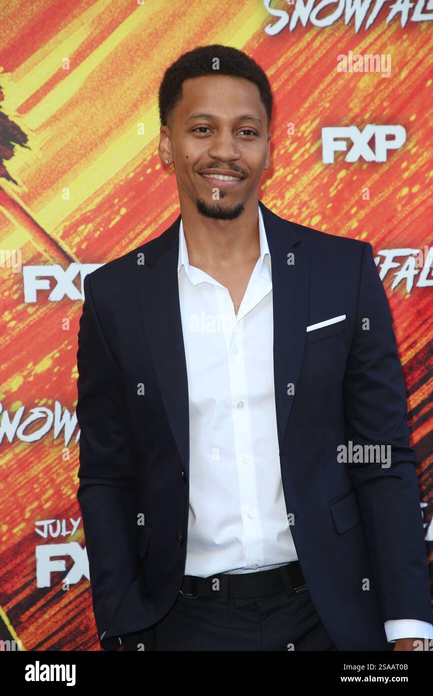 Calvin Clausell Jr. arrive at the premiere of FX's "Snowfall" Season 3 ...