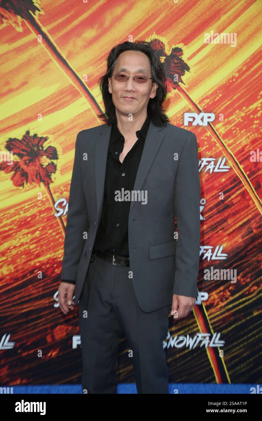Leonard Chang arrive at the premiere of FX's "Snowfall" Season 3 at ...