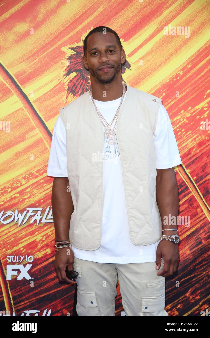 Victor Cruz arrive at the premiere of FX's "Snowfall" Season 3 at ...