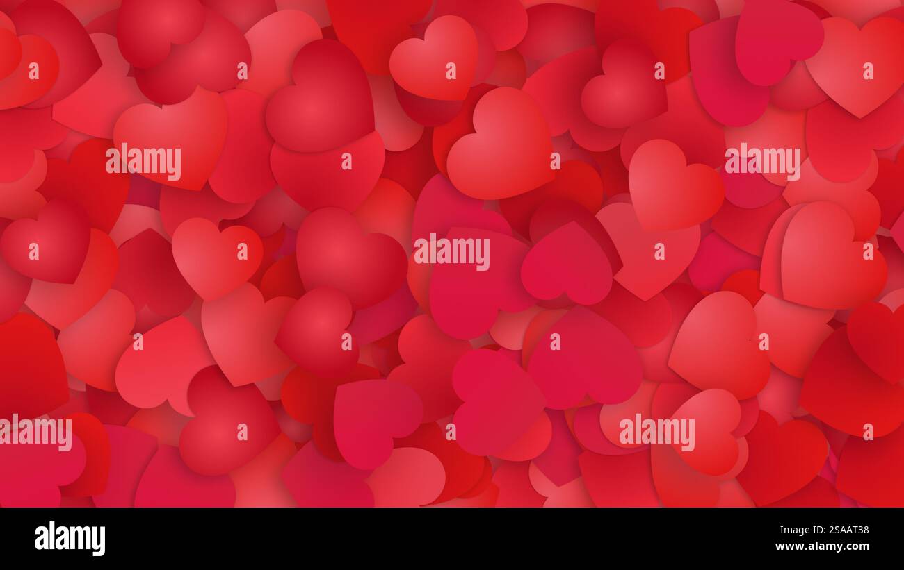Red hearts pattern green screen hi-res stock photography and images - Alamy