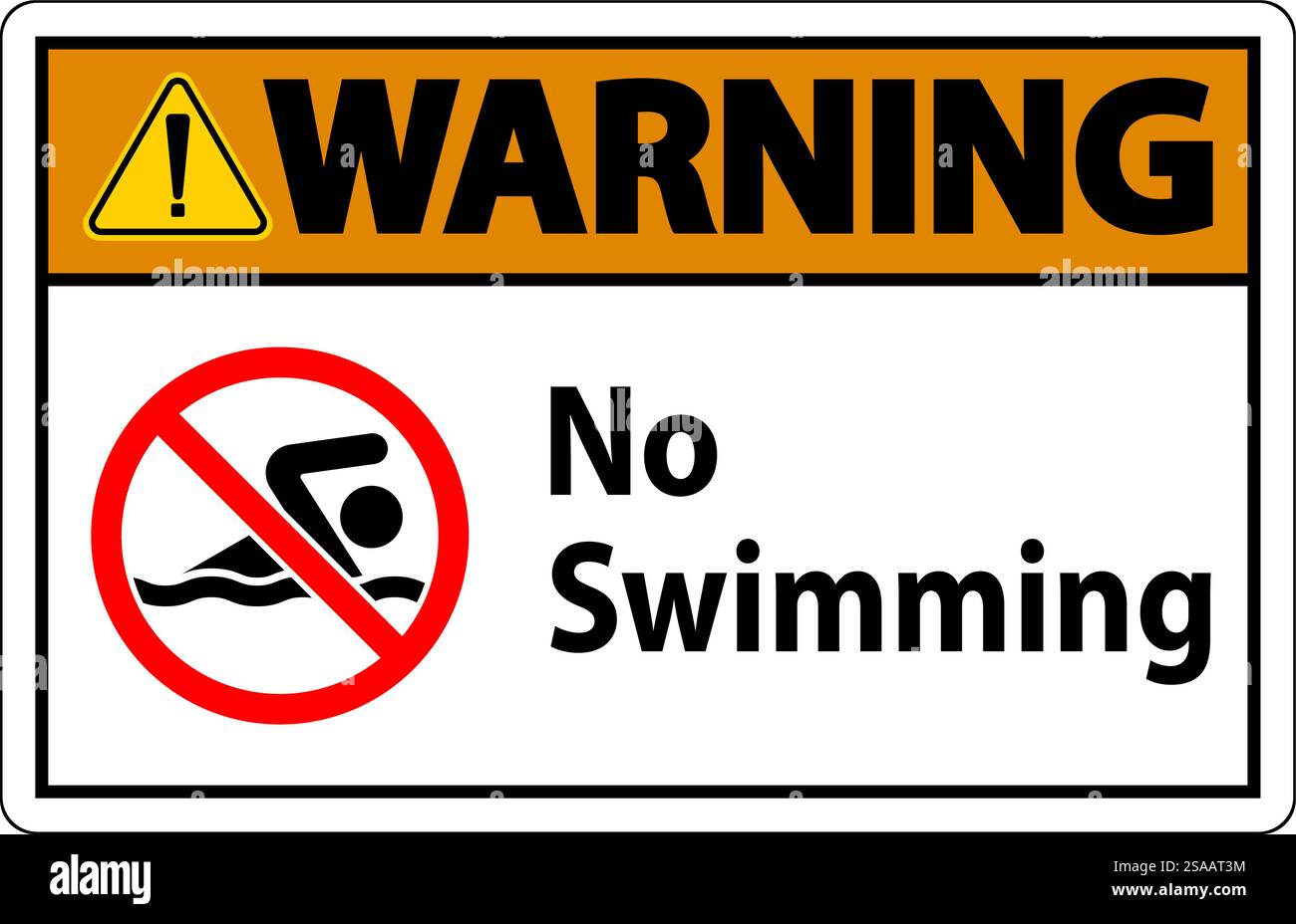 Swim warning sign hi-res stock photography and images - Alamy