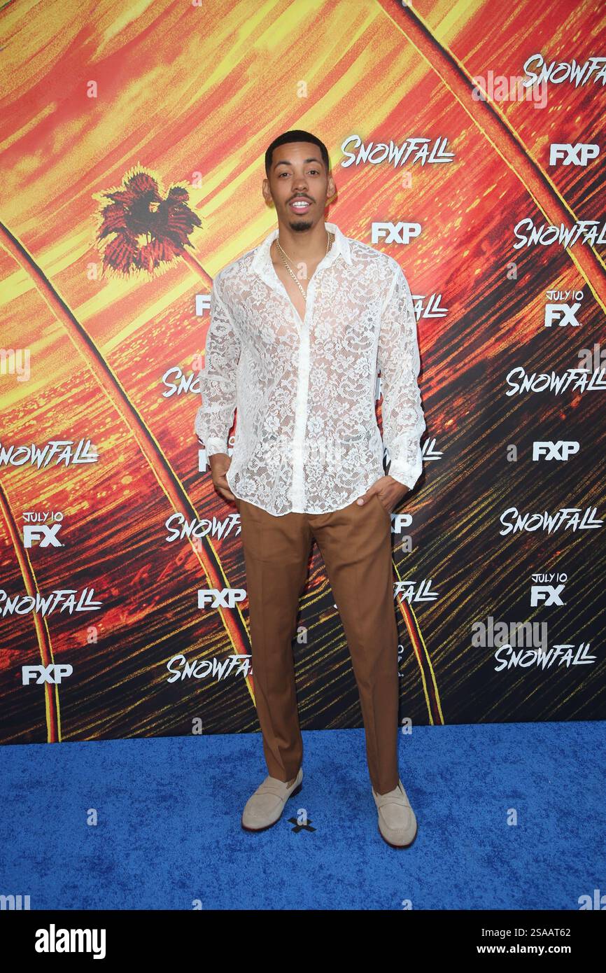 Melvin Gregg arrive at the premiere of FX's "Snowfall" Season 3 at ...