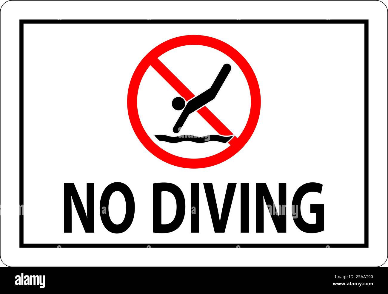 No Diving Sign, No Diving Stock Vector Image & Art - Alamy
