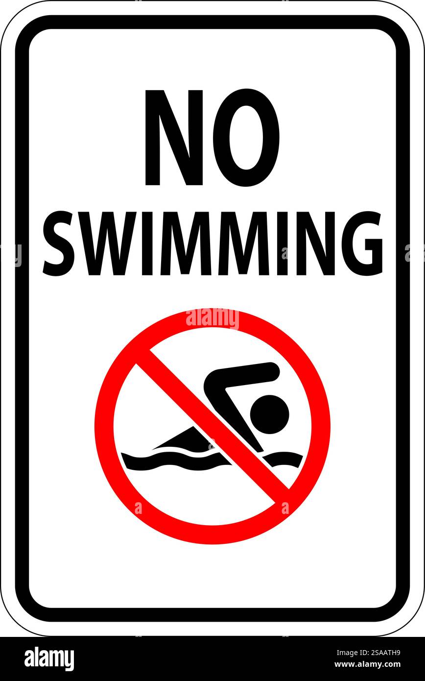 No Swimming Sign Stock Vector Image & Art - Alamy