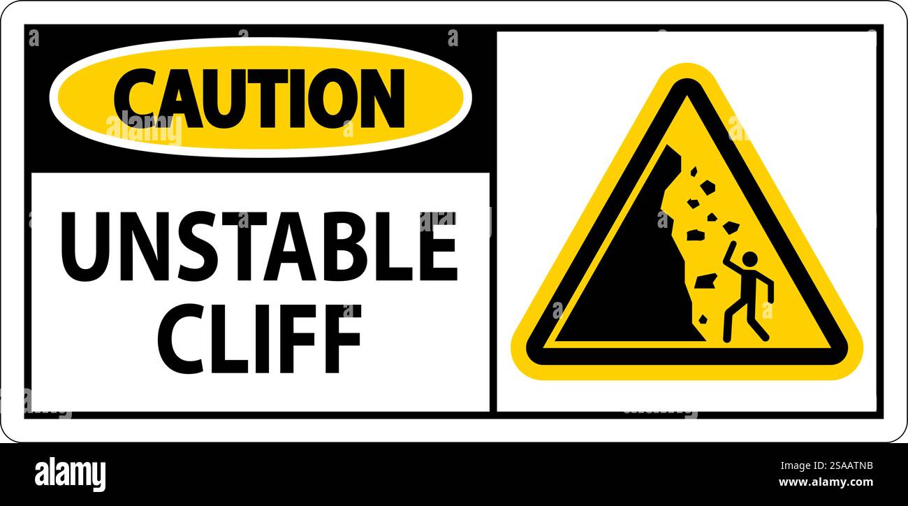 Dangerous cliffs sign Stock Vector Images - Alamy