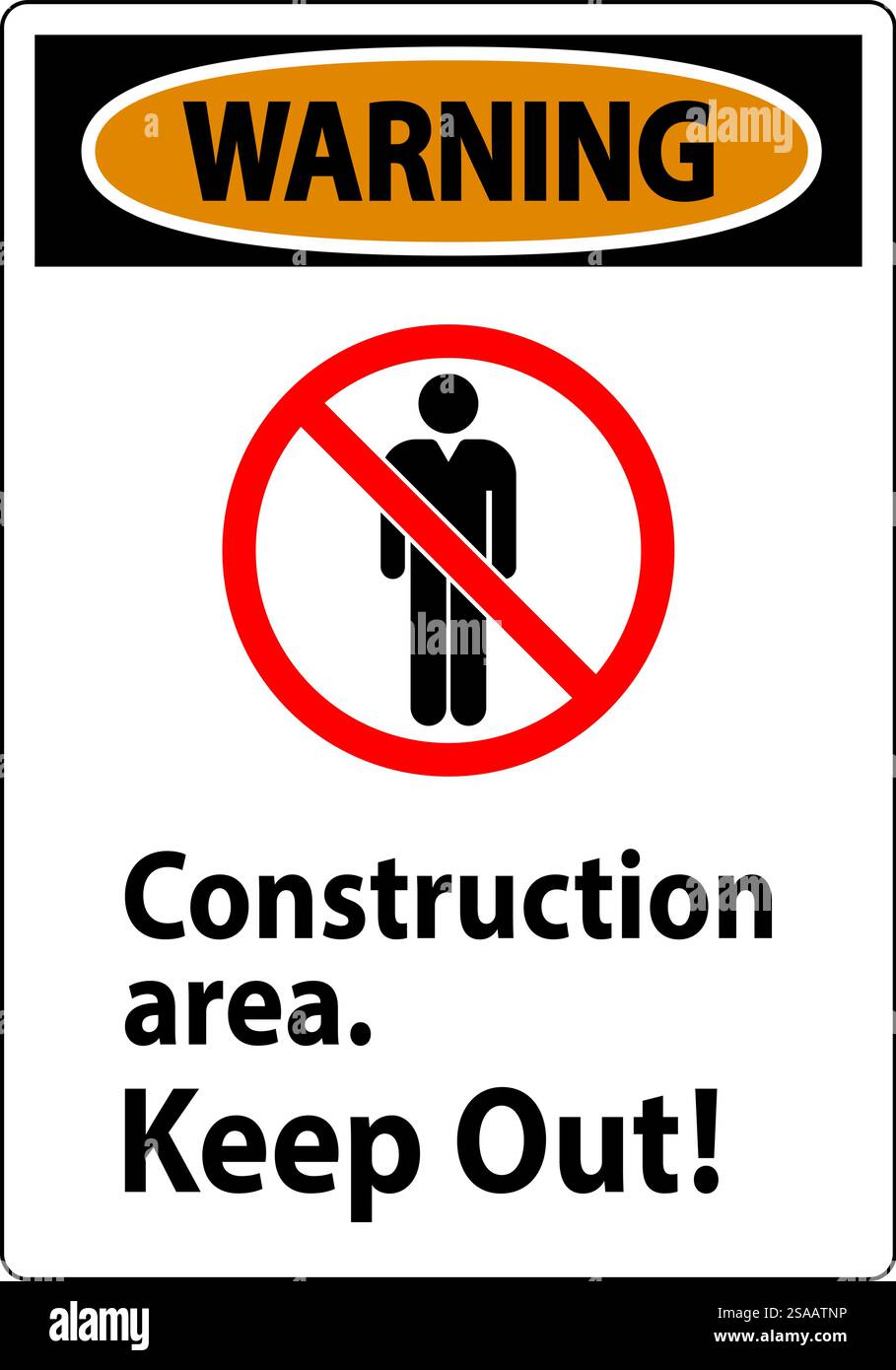Warning construction site keep out Stock Vector Images - Alamy