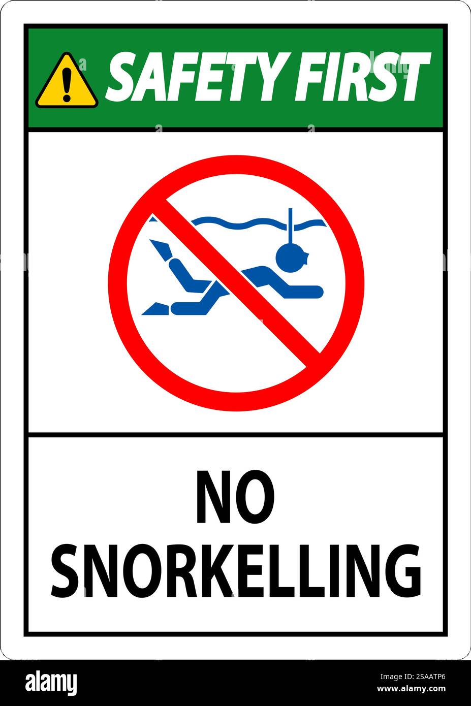 Water Safety Sign Attention, No Snorkeling Stock Vector Image & Art - Alamy