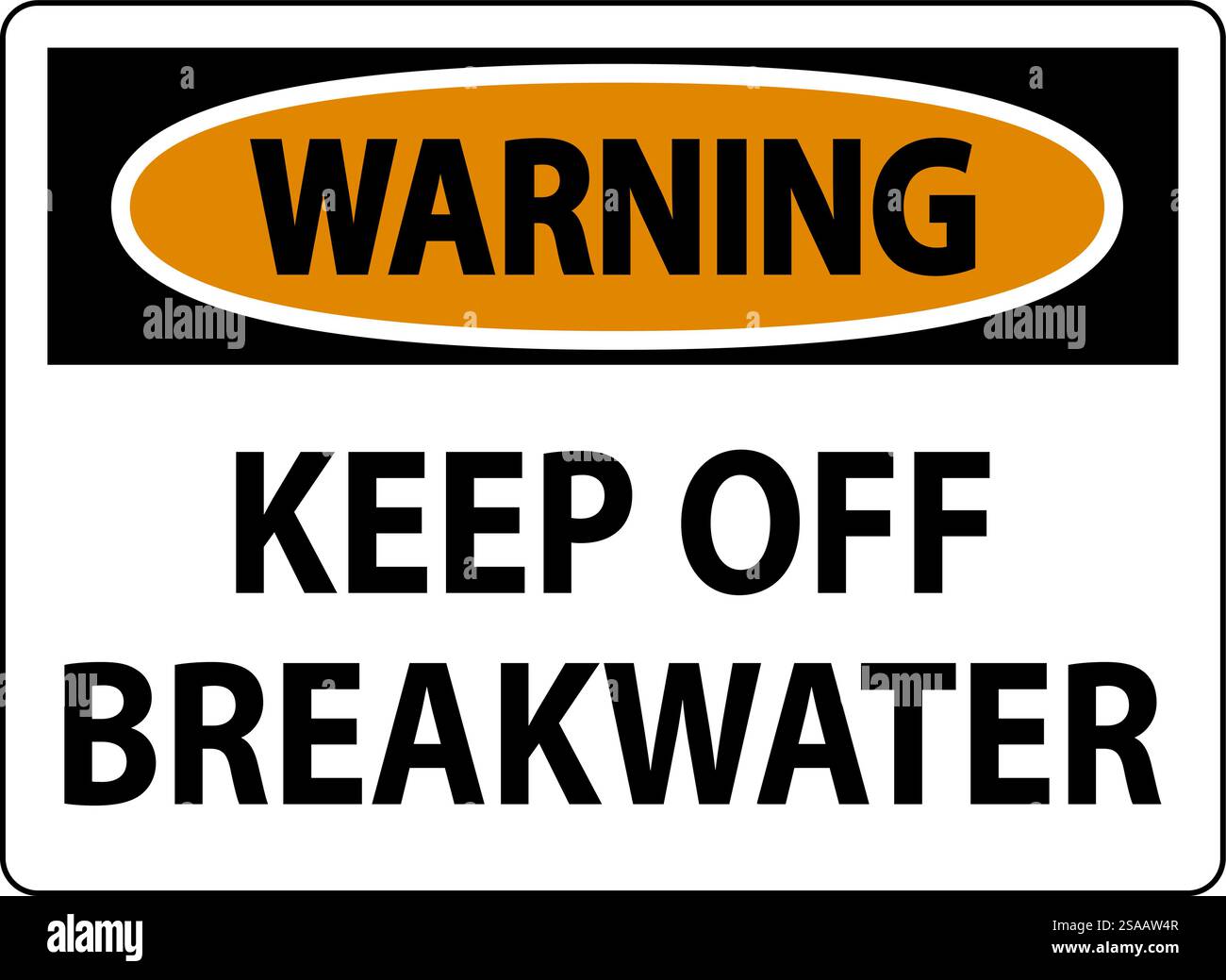 Sign warning breakwater hi-res stock photography and images - Alamy