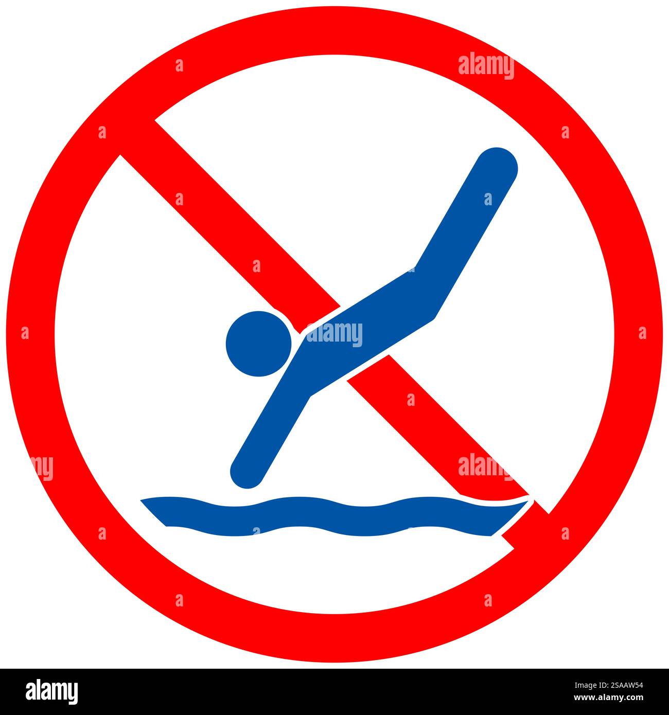 Do Not Dive Pool Safety Sign No Diving Stock Vector Image & Art - Alamy