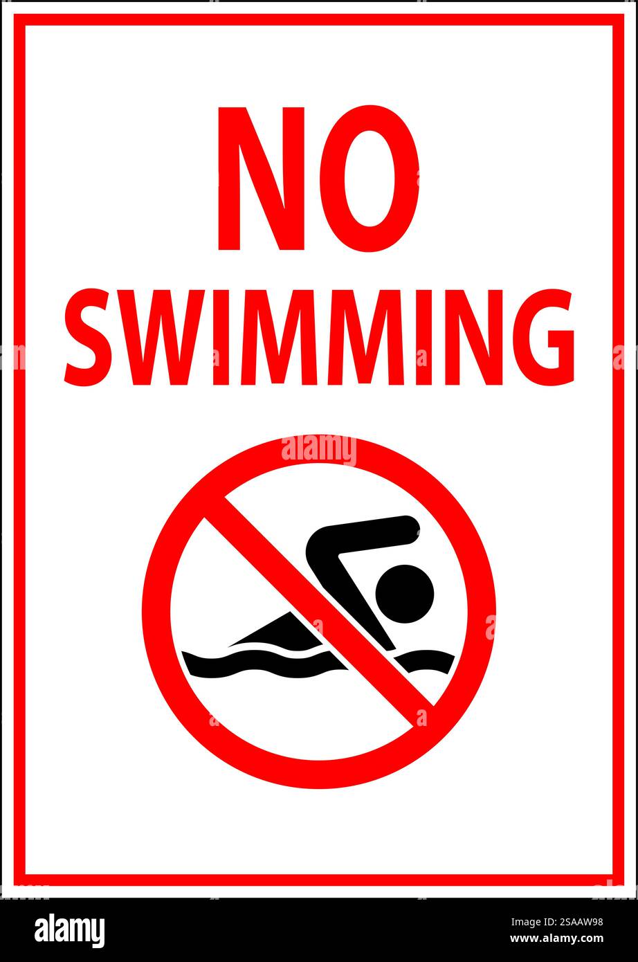 No swimming sign Stock Vector Images - Alamy