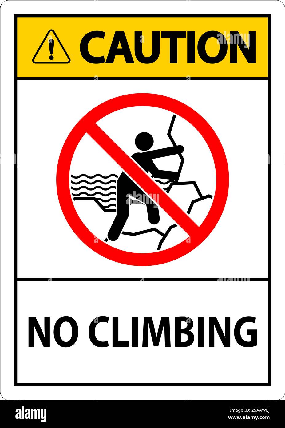 No Climbing Sign Caution - No Climbing Stock Vector Image & Art - Alamy
