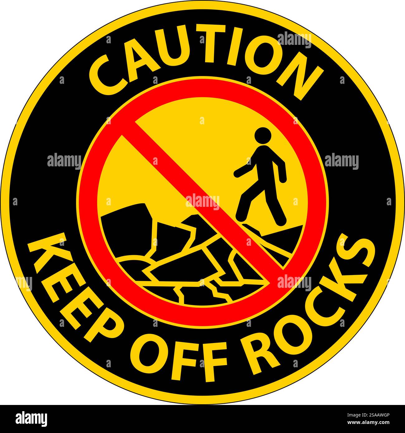 Caution rocky Stock Vector Images - Alamy