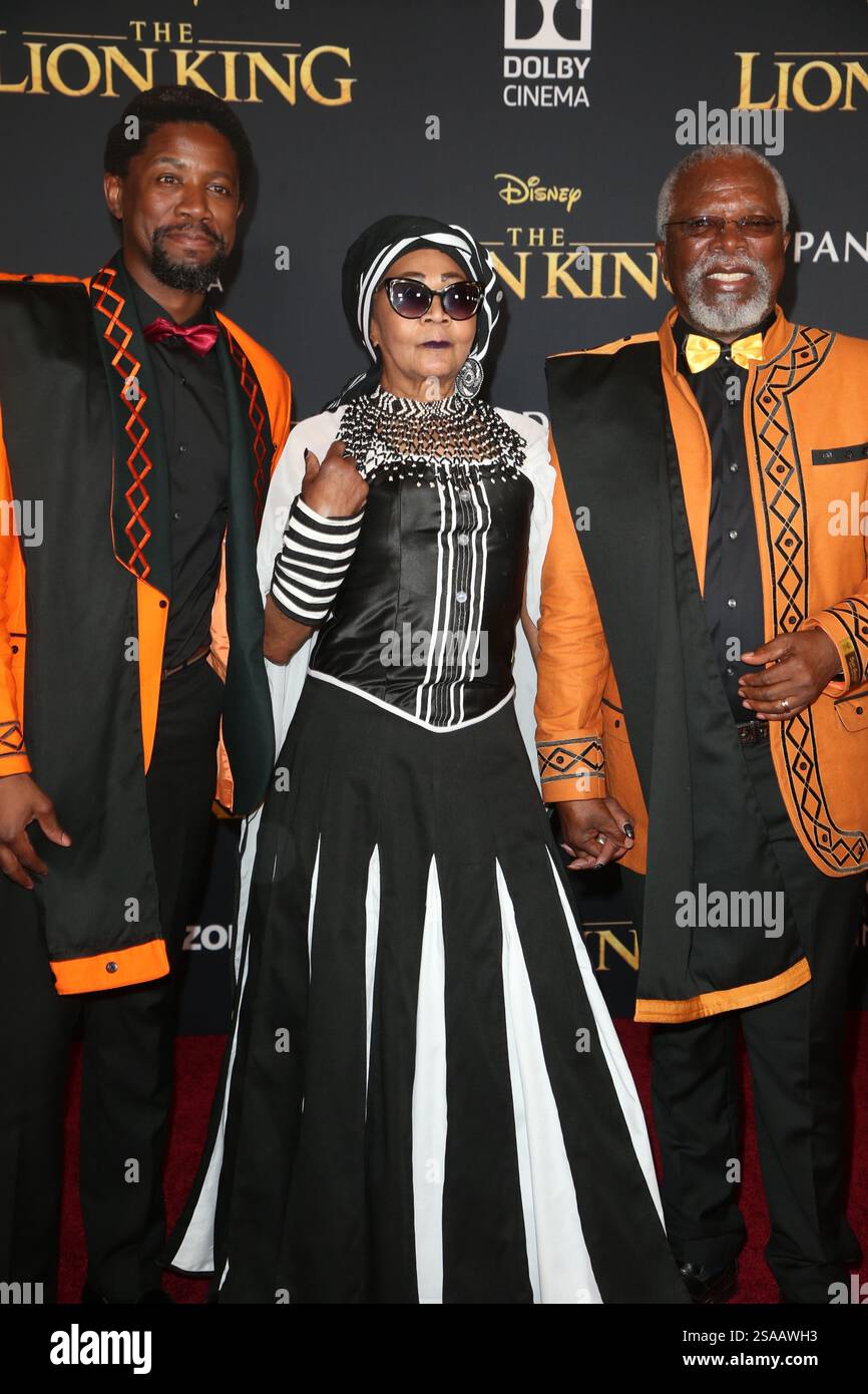 Atandwa Kani, Mandi Kani and John Kani arrives at The Lion King' film ...