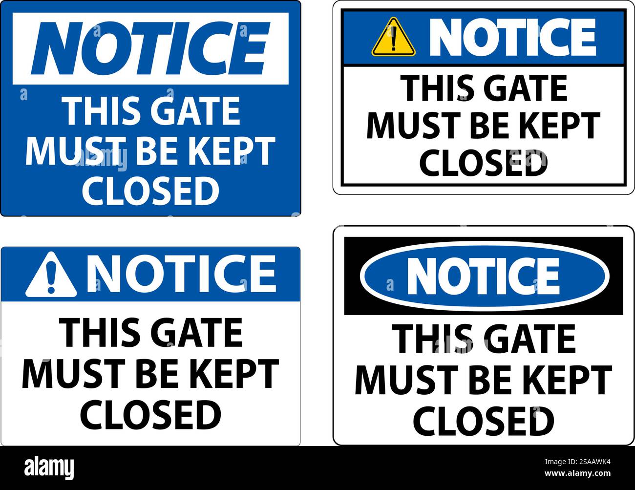 Notice block door sign Cut Out Stock Images & Pictures - Alamy