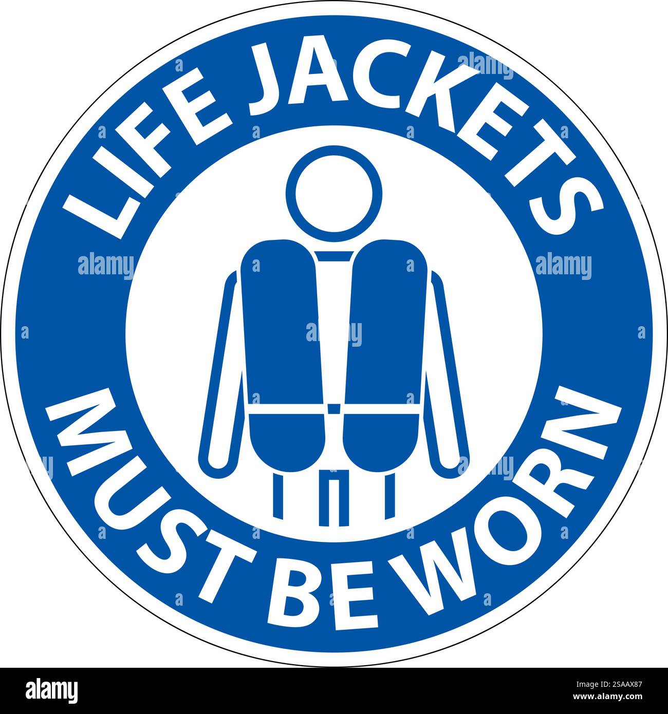 Water Safety Sign Notice, Life Jackets Must Be Worn Stock Vector Image ...