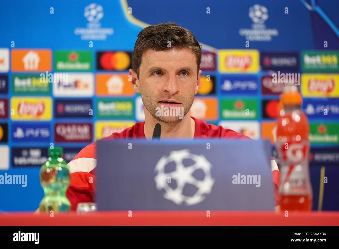 Thomas Mueller (FC Bayern Muenchen, #25), GER, Internationale Pressekonferenz, FC Bayern ...