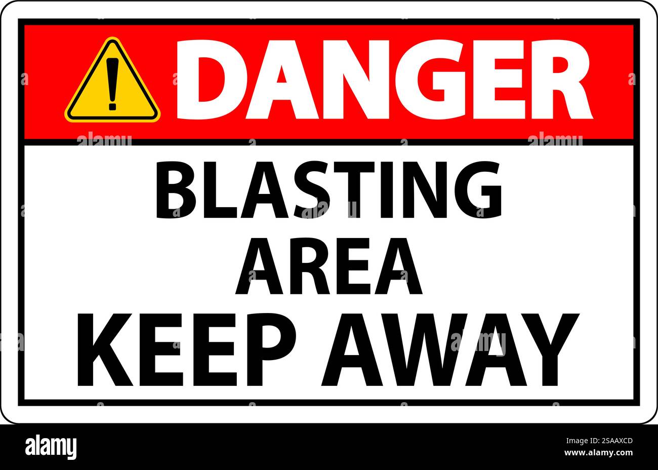Danger Sign Blasting Area - Keep Away Stock Vector Image & Art - Alamy