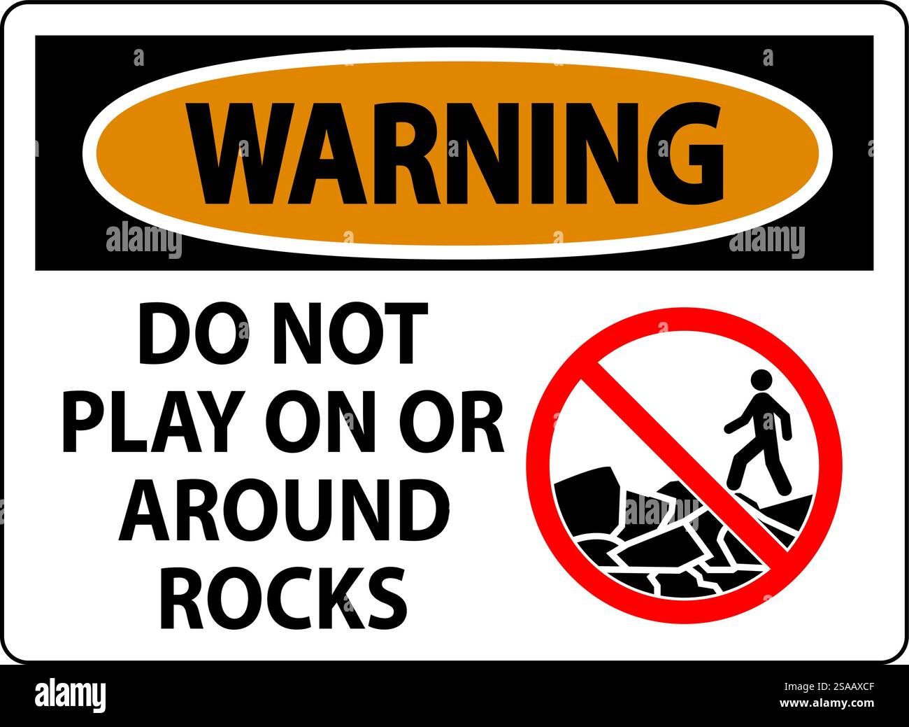 Falling rock warning sign on hi-res stock photography and images - Alamy