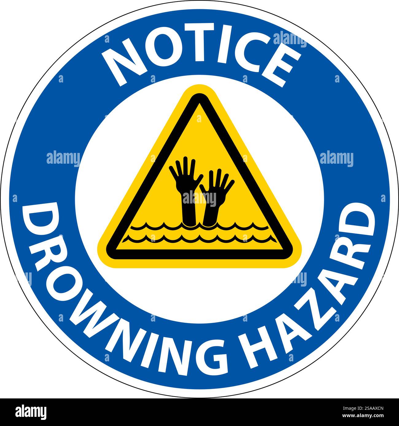 Beach Safety Sign Notice - Drowning Hazard Stock Vector Image & Art - Alamy