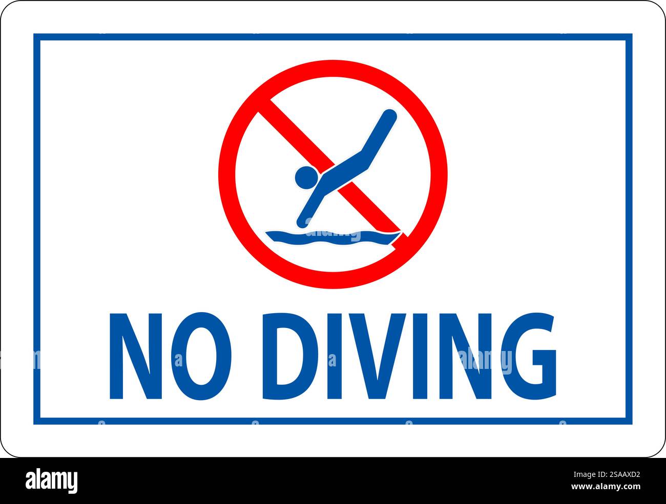 No Diving Sign, No Diving Stock Vector Image & Art - Alamy