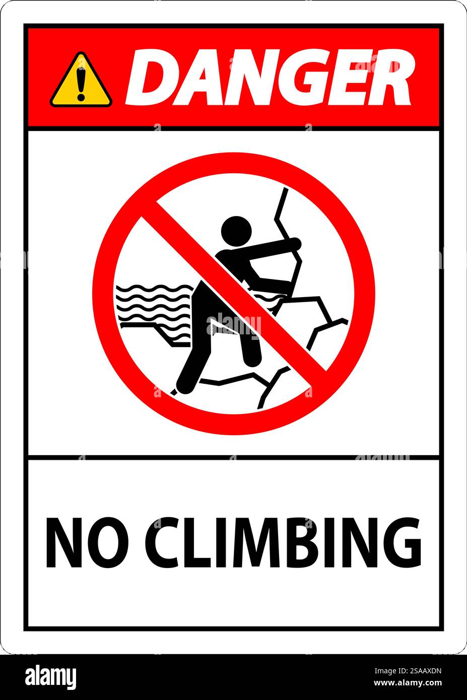 No Climbing Sign Danger - No Climbing Stock Vector Image & Art - Alamy