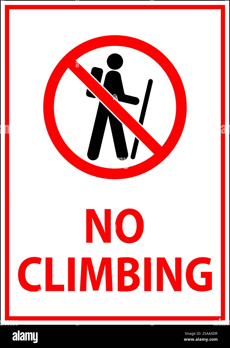 Do Not Climb Sign, No Climbing Stock Vector Image & Art - Alamy