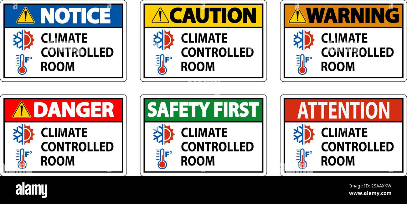Door Safety Sign, Keep Doors Closed, Climate Controlled Room Stock ...