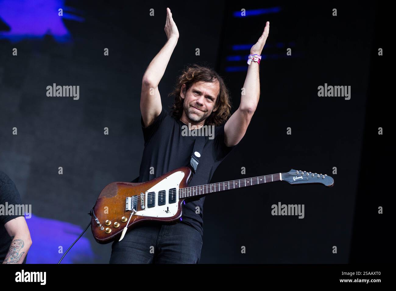 The National - Aaron Dessner performs live on stage during British ...