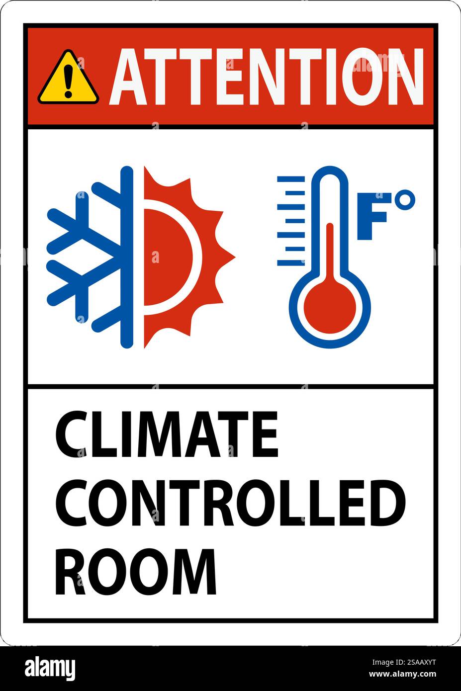 Door Attention Sign, Keep Doors Closed, Climate Controlled Room Stock ...