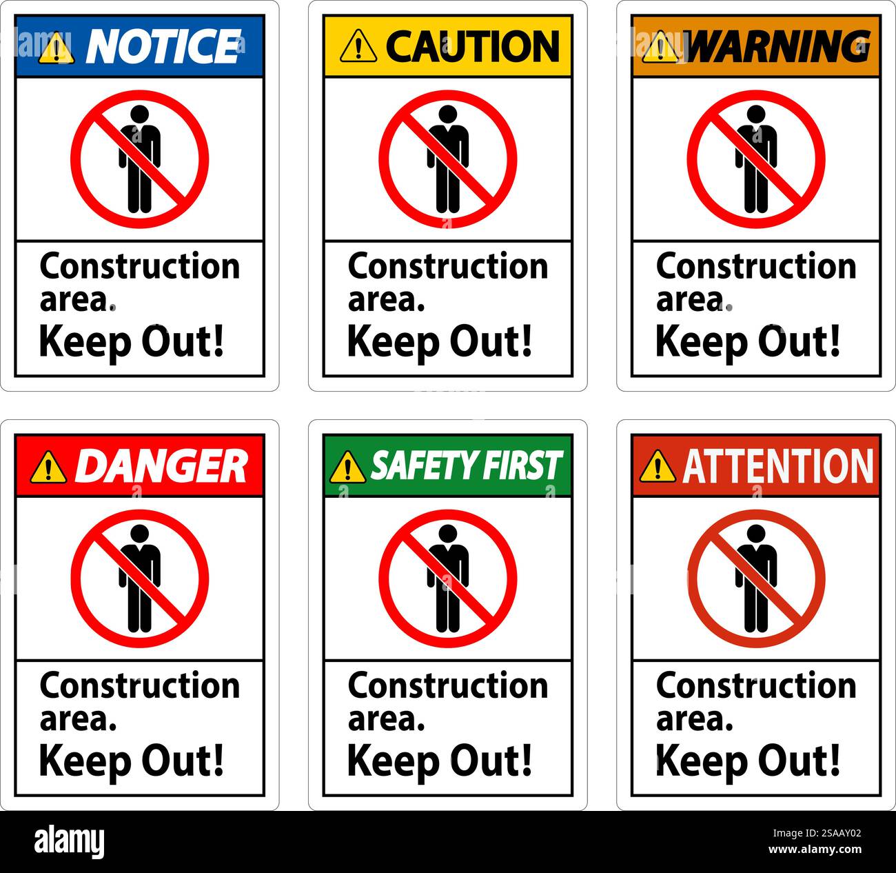 Danger Sign Construction Area - Keep Out Stock Vector Image & Art - Alamy