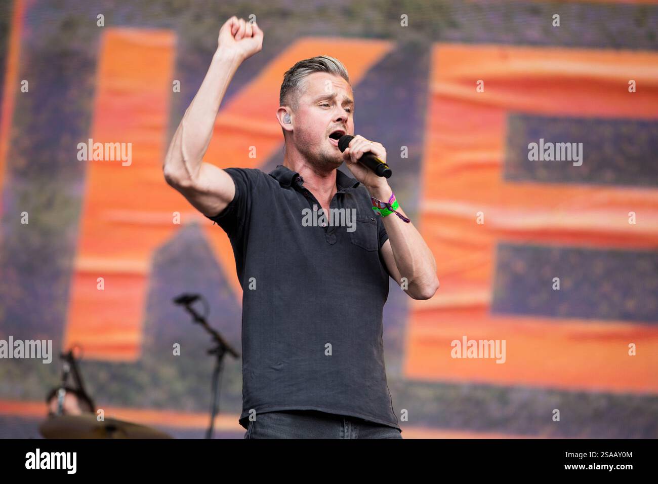 Keane performs live on stage during British Summertime at Hyde Park on ...