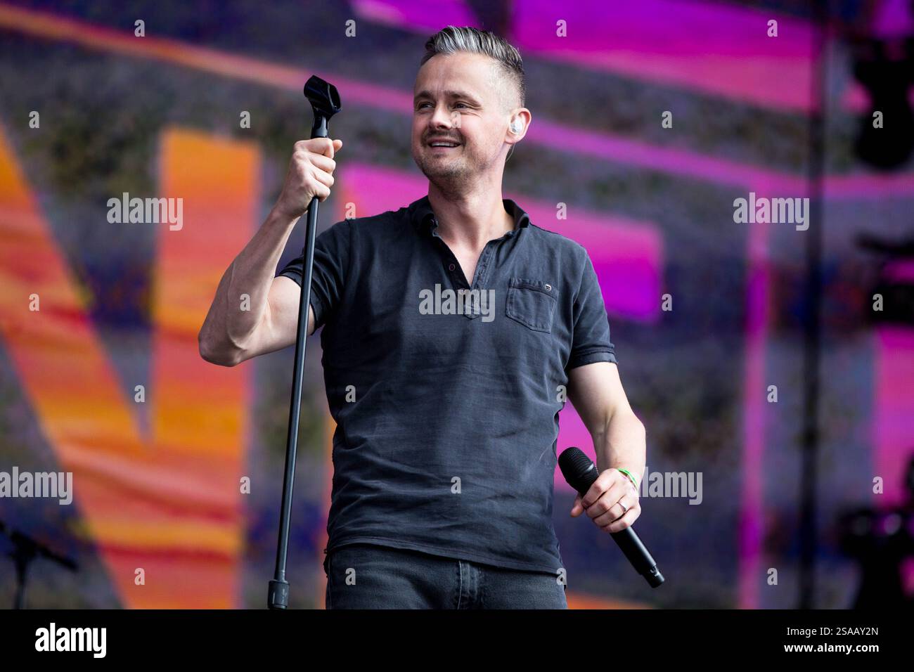 Keane performs live on stage during British Summertime at Hyde Park on ...