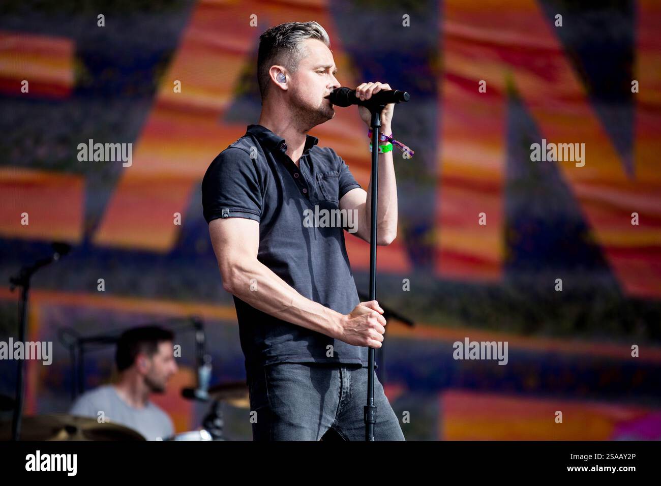 Keane performs live on stage during British Summertime at Hyde Park on ...