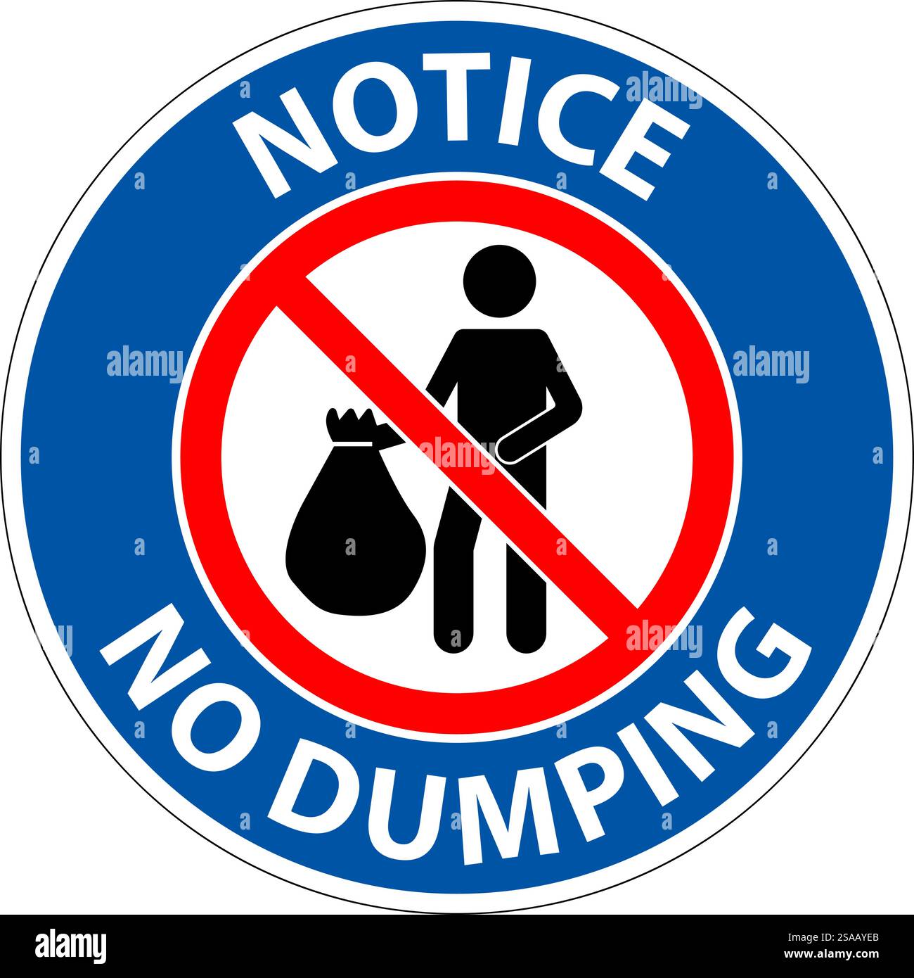 Notice No Dumping Sign Stock Vector Image & Art - Alamy