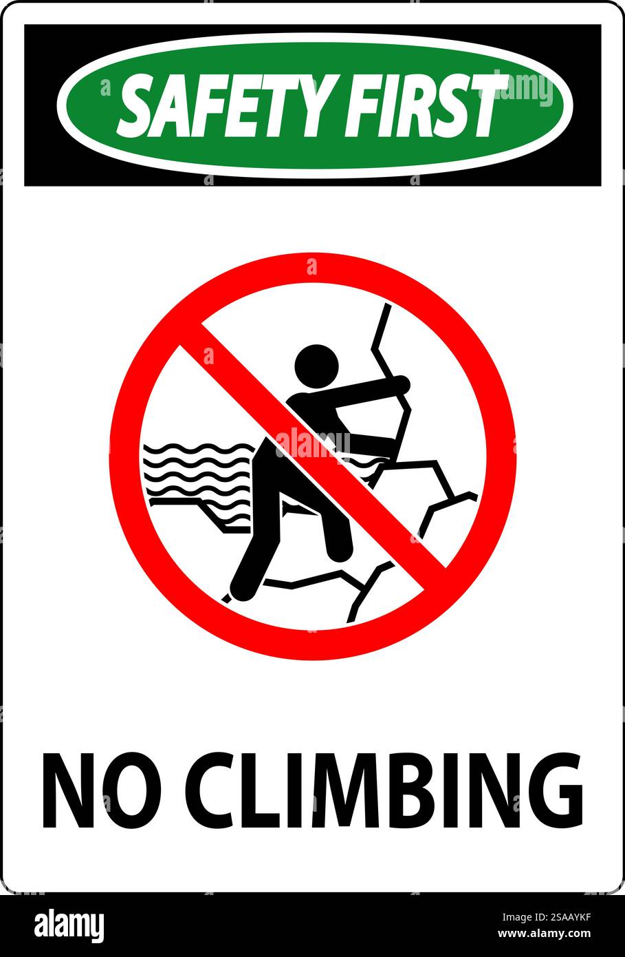 No Climbing Sign Safety First - No Climbing Stock Vector Image & Art ...