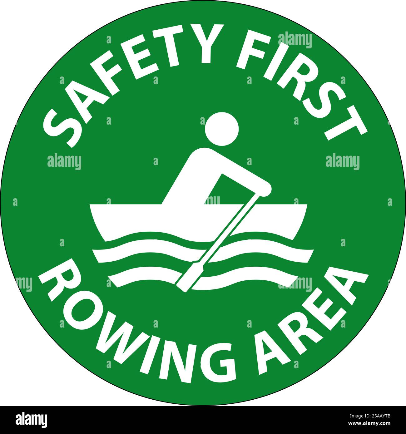Water Safety First Sign - Rowing Area Stock Vector Image & Art - Alamy