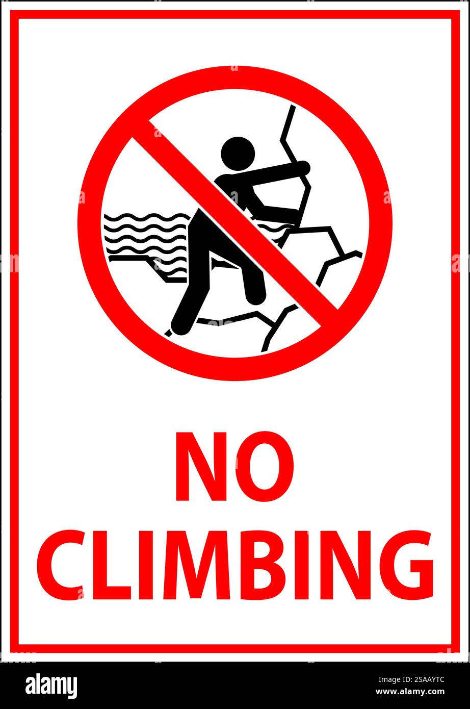 Do Not Climb Sign, No Climbing Stock Vector Image & Art - Alamy