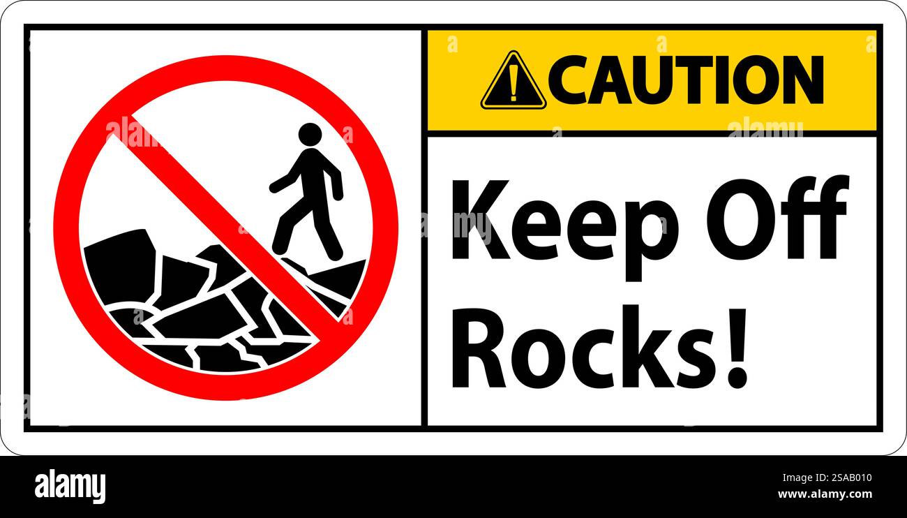 Caution sign on hiking Stock Vector Images - Alamy