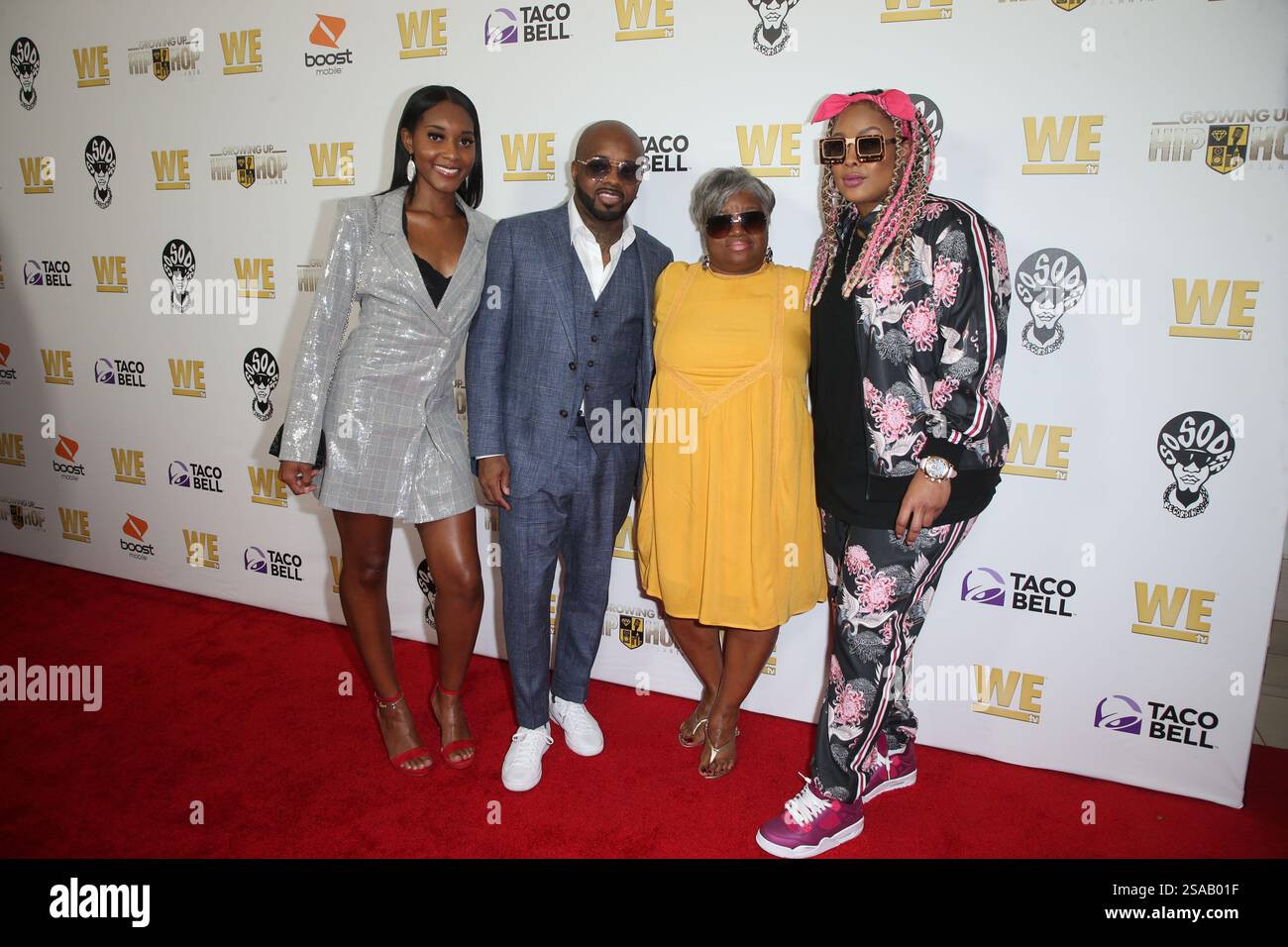 Da Brat, Shaniah Mauldin, Jermaine Dupri, Tina Mauldin attends WE tv ...