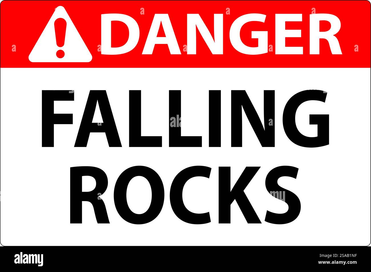 Danger Sign, Falling Rocks Stock Vector Image & Art - Alamy
